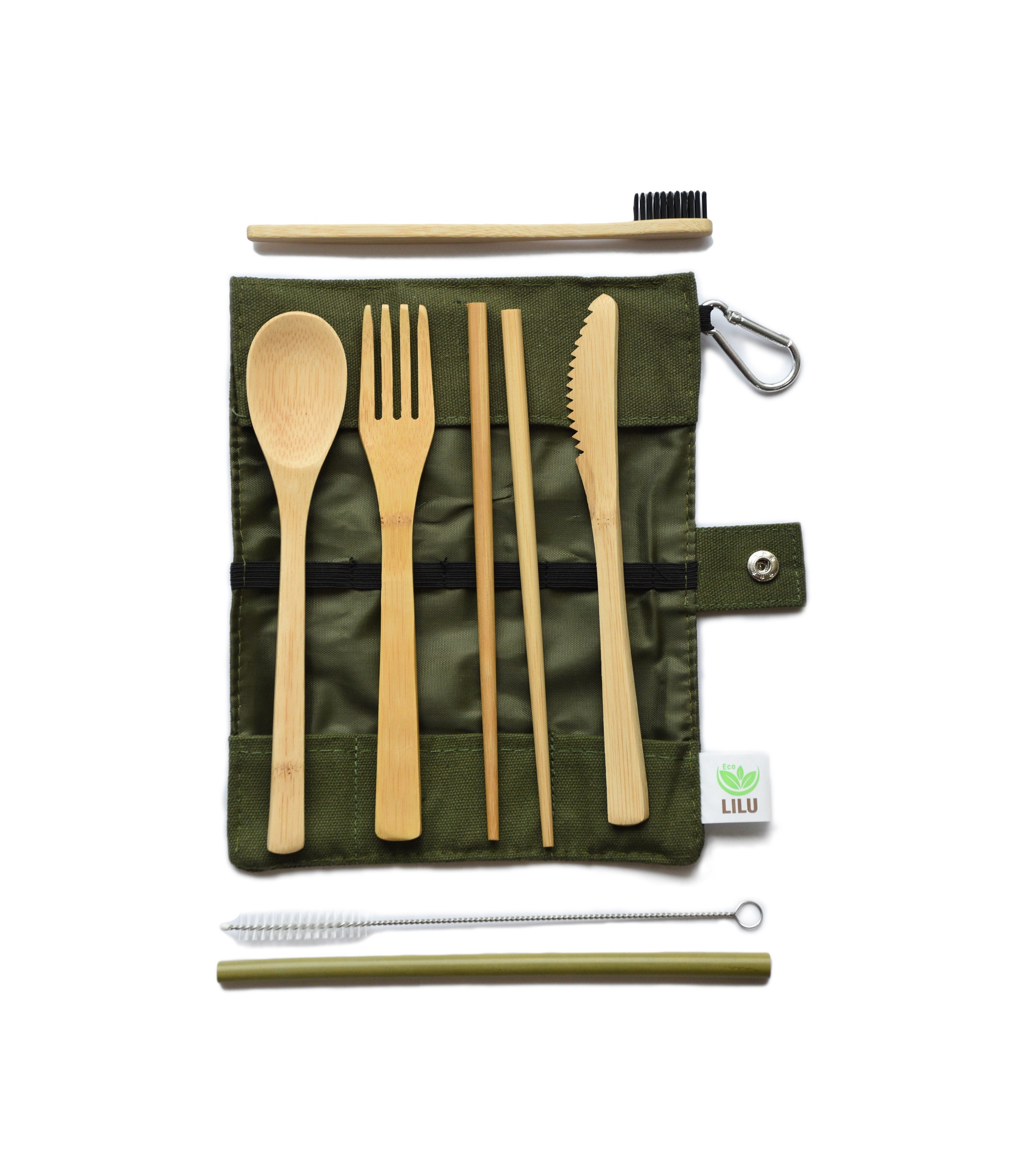 Bamboo Utensils Reusable Cutlery Travel Set Eco-friendly - Etsy
