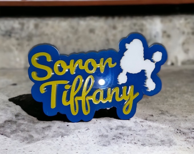 Rubies, Pearls, and Poodle Sigma Pin. - Etsy