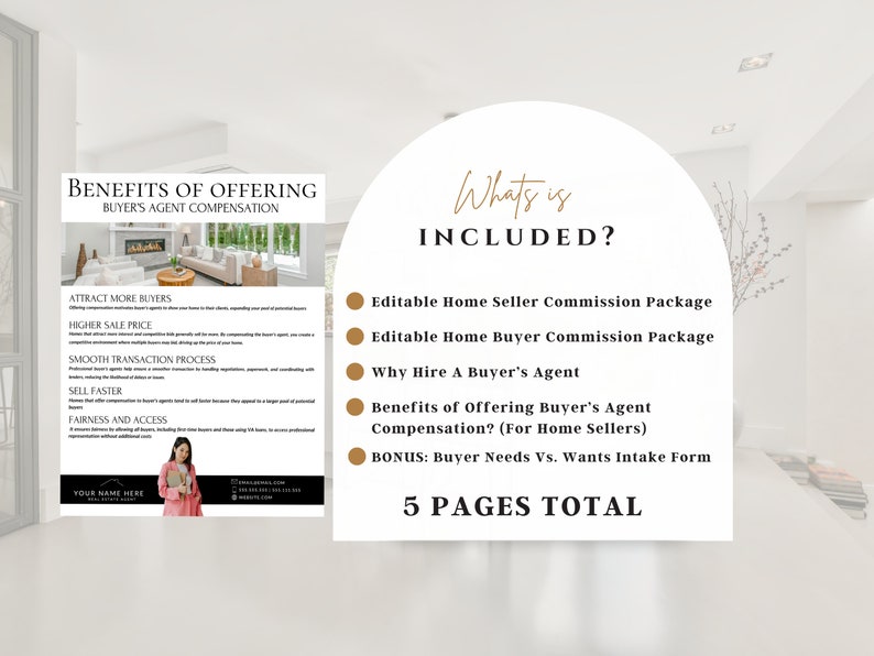 Buyer Commission , Seller Commission, Real Estate Agent Template ...