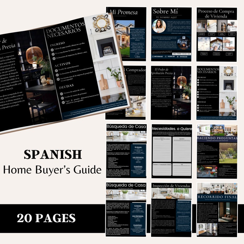 BILINGUAL Home Buyer's Guide Canva Template Home Buyer Presentation ...