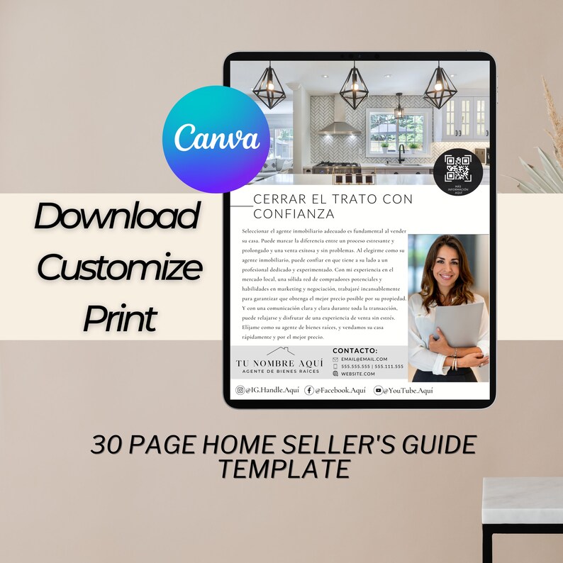 Spanish Home Seller's Guide,editable Canva Template, Real Estate ...