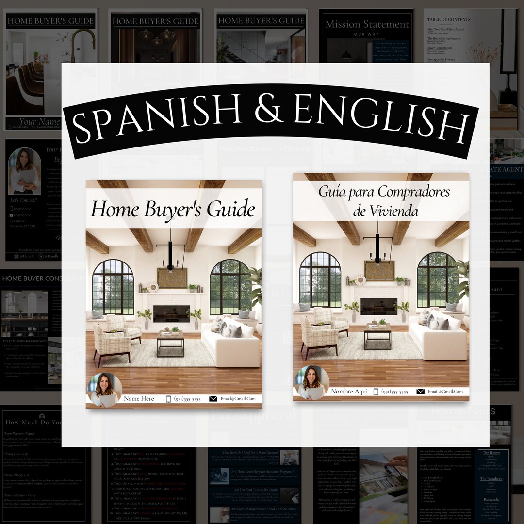 Bilingual Home Buyer's Guide: Spanish & English Real Estate (canva ...