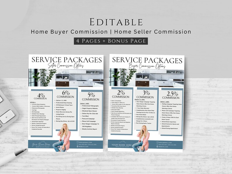 Buyer Commission , Seller Commission, Real Estate Agent Template ...