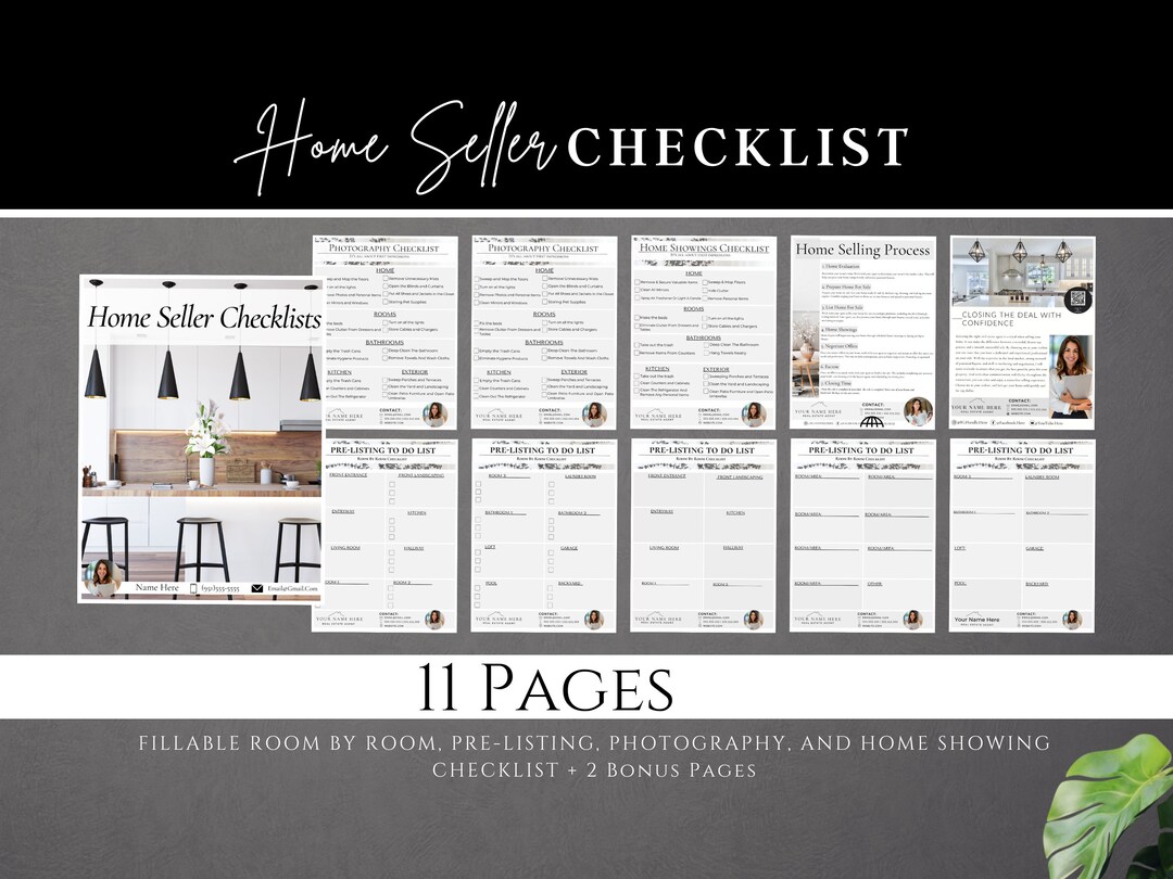 Realtor Home Seller Checklist Bundle: Pre-listing Presentation (digital ...