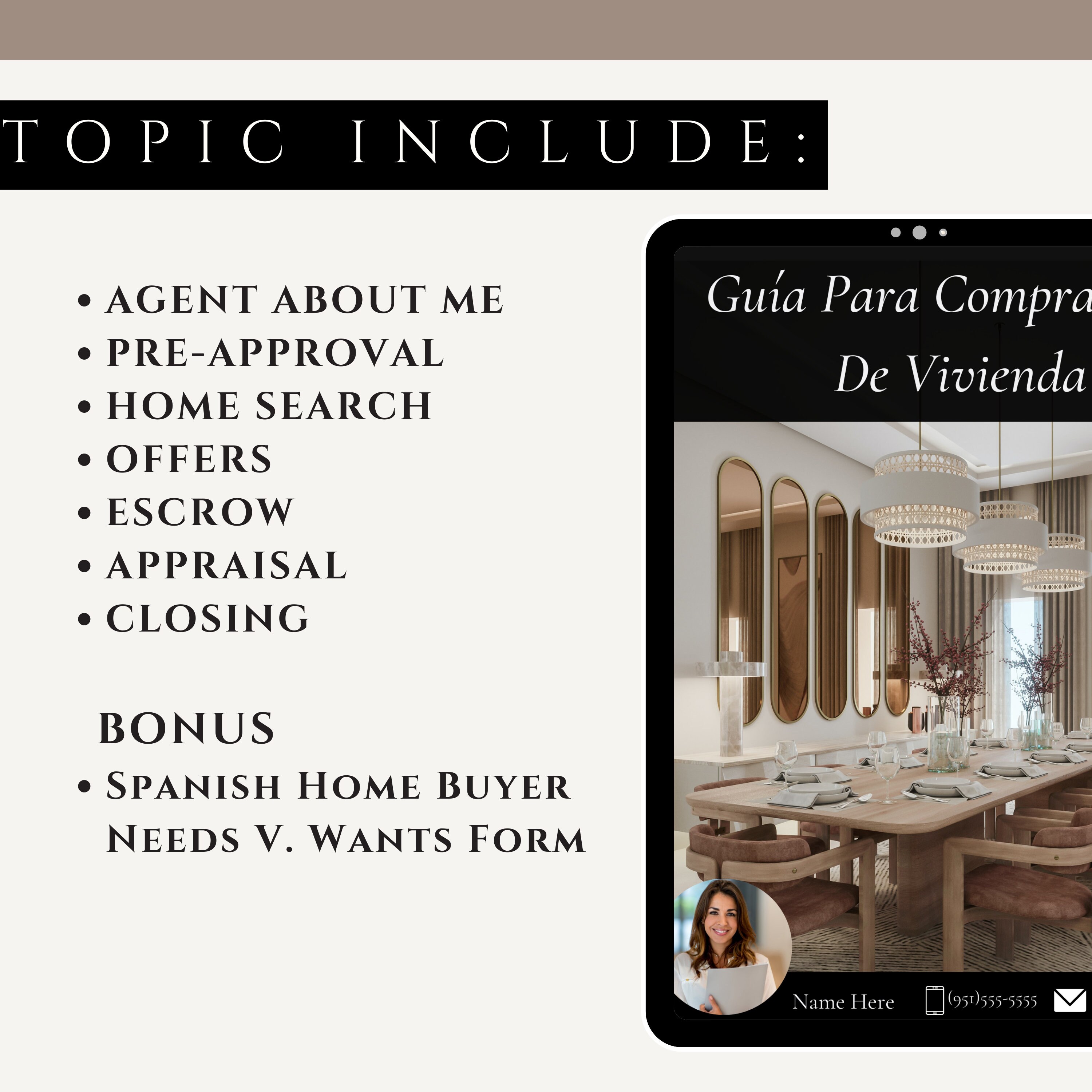 Spanish Home Buyer's Guide: Real Estate Marketing Canva Template - Etsy
