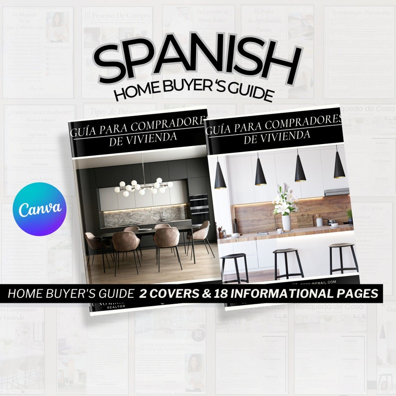 BILINGUAL Home Buyer's Guide Canva Template Home Buyer Presentation ...