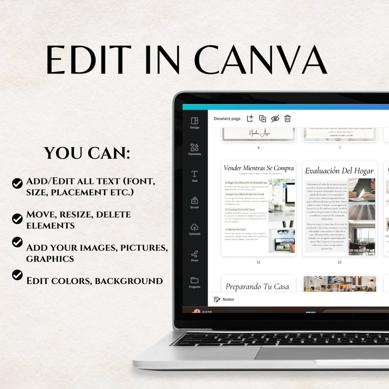 Spanish Real Estate Template Bundle: Buyer & Seller Guides (canva) - Etsy
