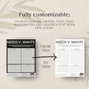 Home Buyer Needs Vs Wants Form: Real Estate Marketing (canva Template ...
