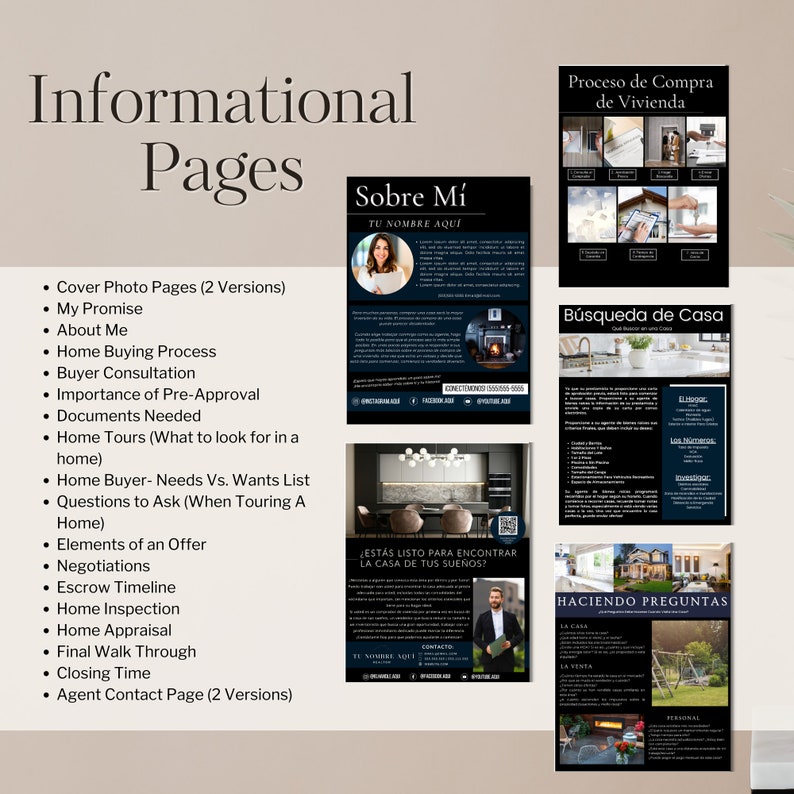 BILINGUAL Home Buyer's Guide Canva Template Home Buyer Presentation ...