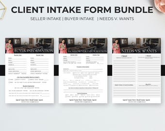 Real Estate Client Intake Form Template: Buyer & Seller Questionnaire ...