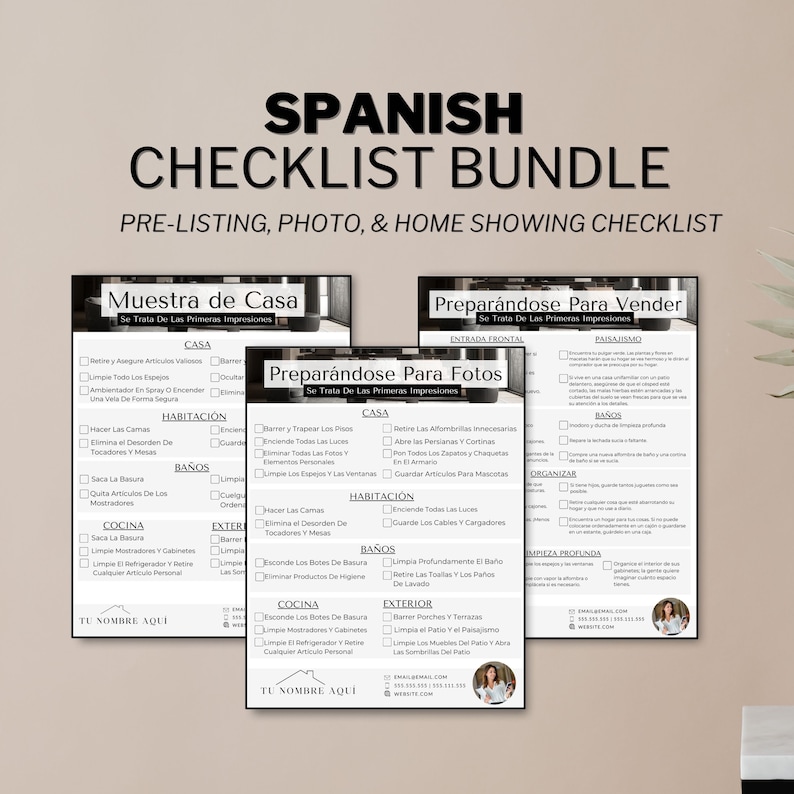 SPANISH Home Seller Checklist Canva Template Home Seller Pre-listing ...