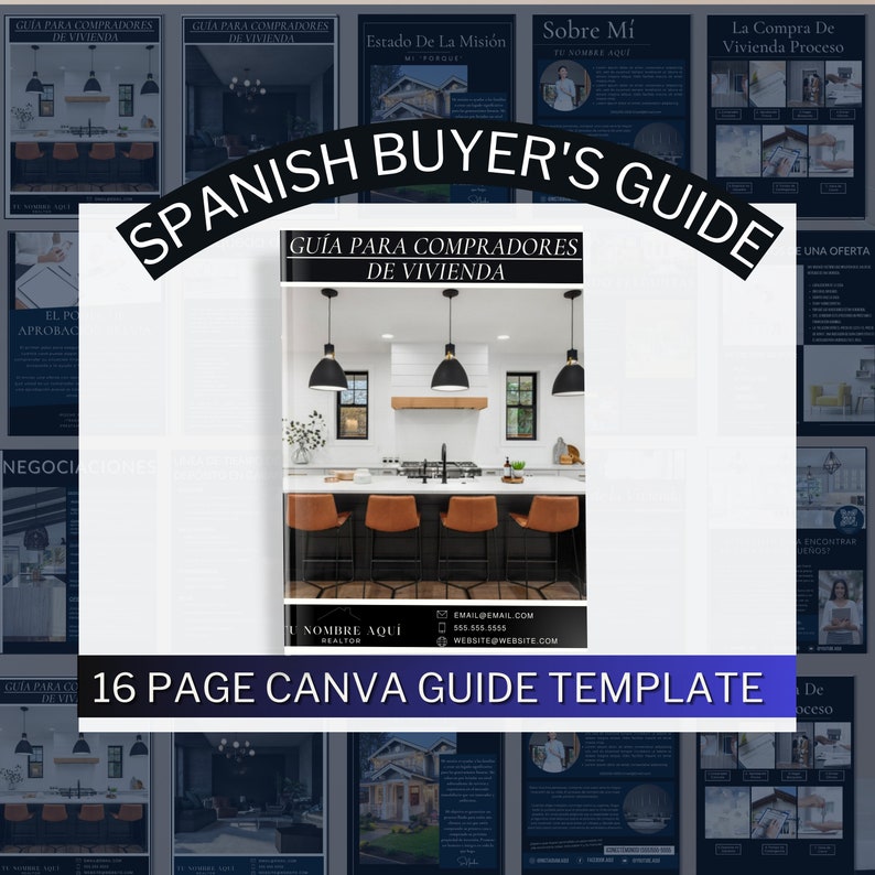 SPANISH Home Buyer's Guide Canva Template Canva Editable and Download PDF Spanish Real Estate ...