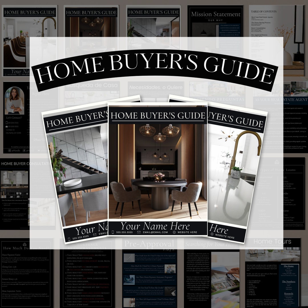 Home Buyer's Guide Canva Template Real Estate Marketing - Etsy