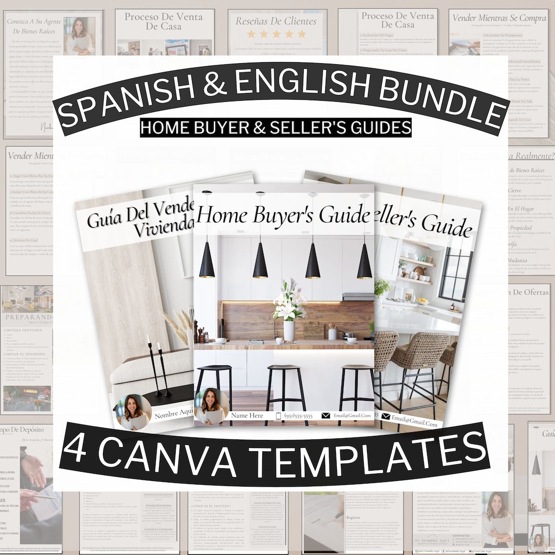 SPANISH AND ENGLISH Buyer and Seller Guides Canva Template - Etsy