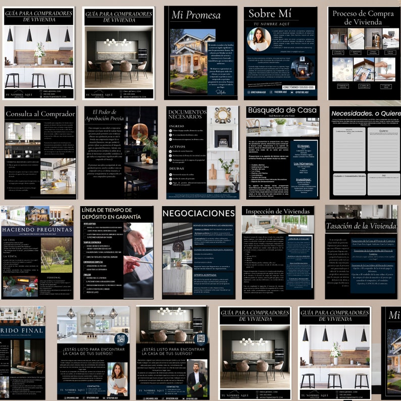 BILINGUAL Home Buyer's Guide Canva Template Home Buyer Presentation ...