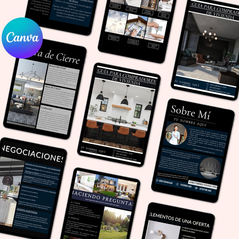 SPANISH Home Buyer's Guide Canva Template Canva Editable - Etsy