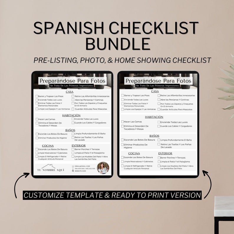 SPANISH Home Seller Checklist Canva Template Home Seller Pre-listing ...