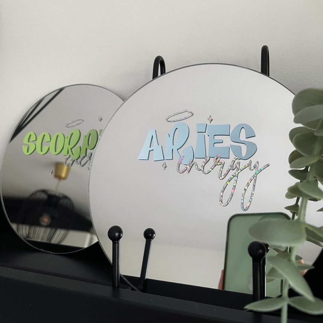 Star Sign Mirror Star Sign Wall Mirror Funky Round Mirror - Etsy