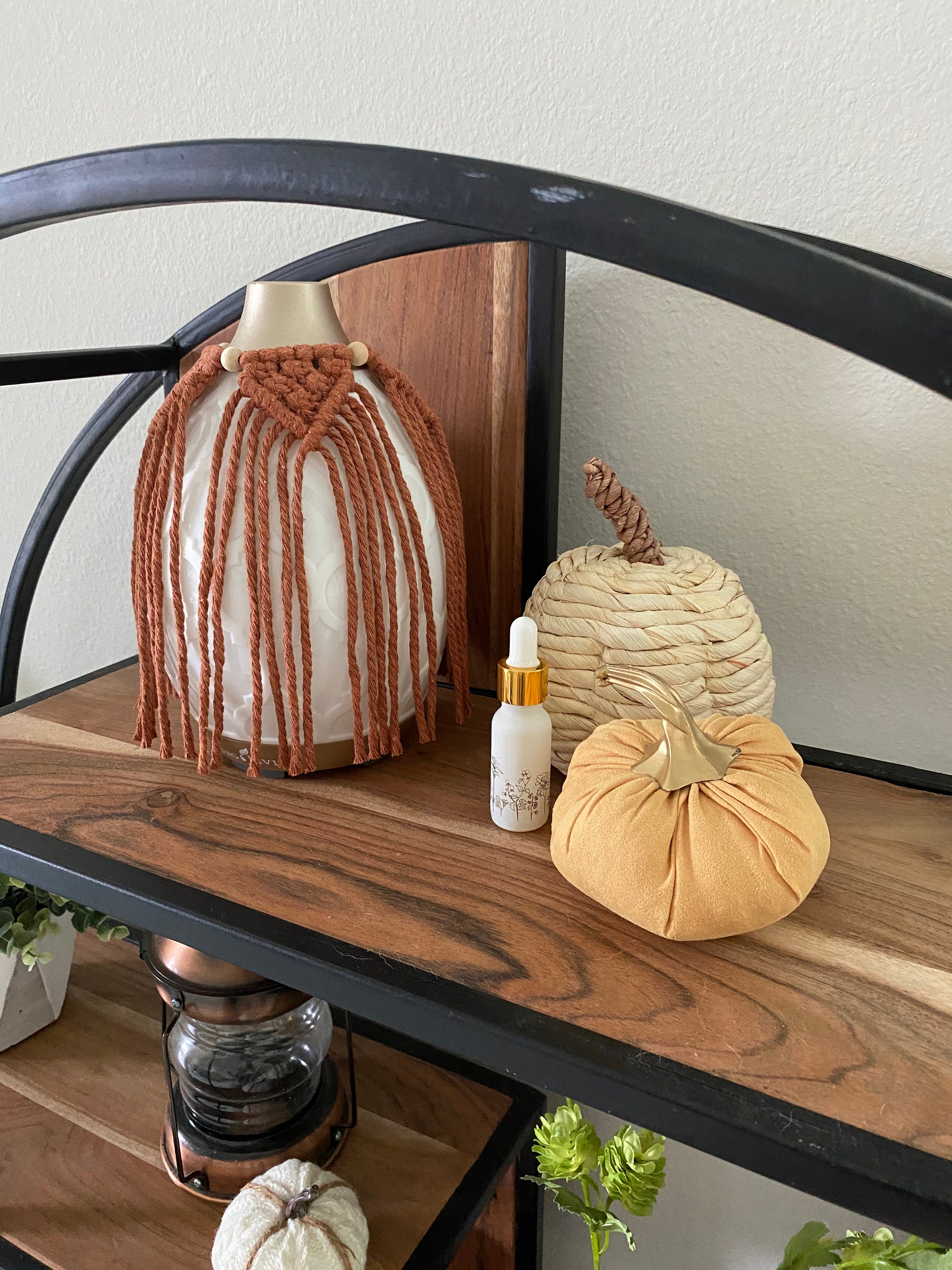 Macrame Diffuser Cover // Rust Garland | Etsy