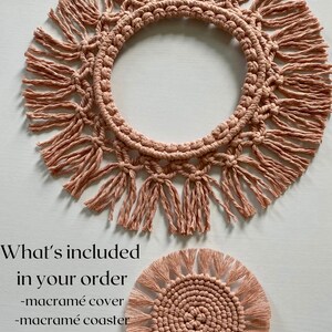 BUNDLE // Blush Aria Macrame Diffuser Cover & Remote Coaster - Etsy