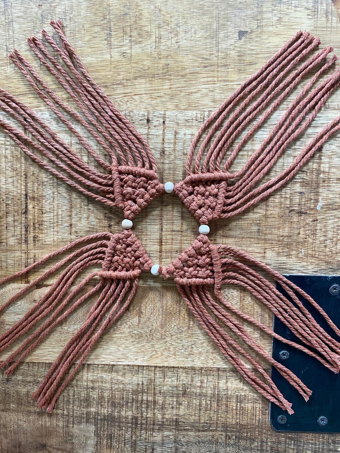 Macrame Diffuser Cover // Rust Garland | Etsy