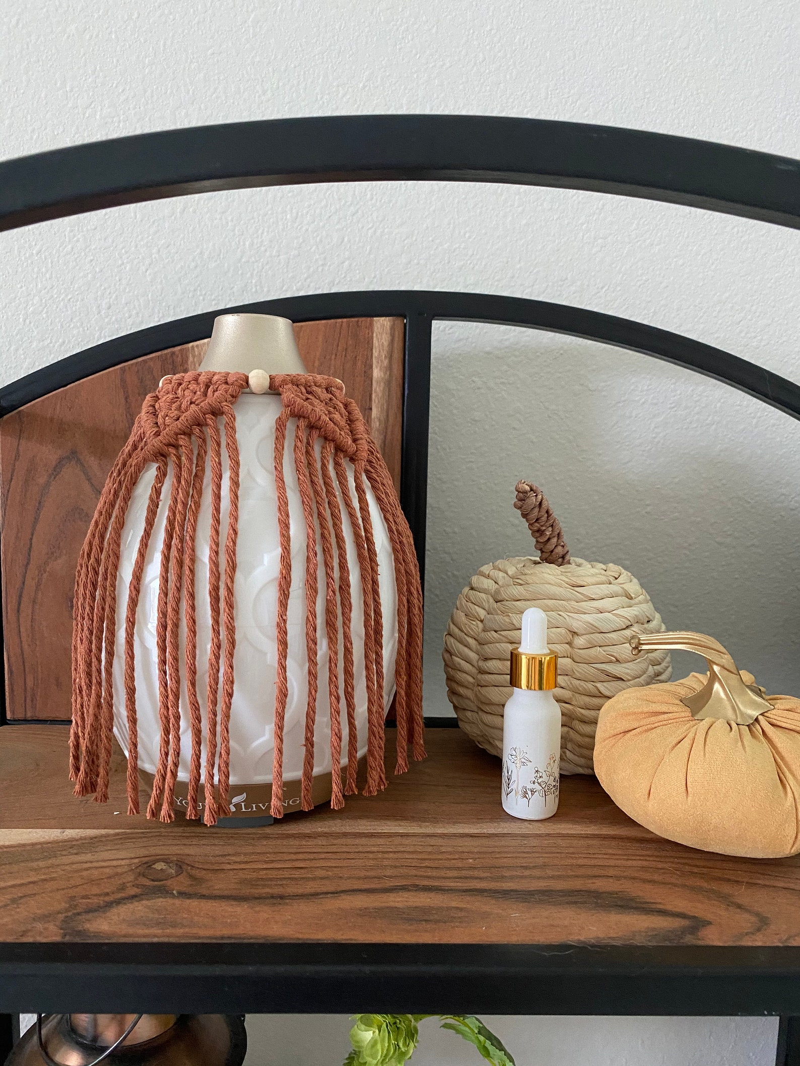 Macrame Diffuser Cover // Rust Garland | Etsy
