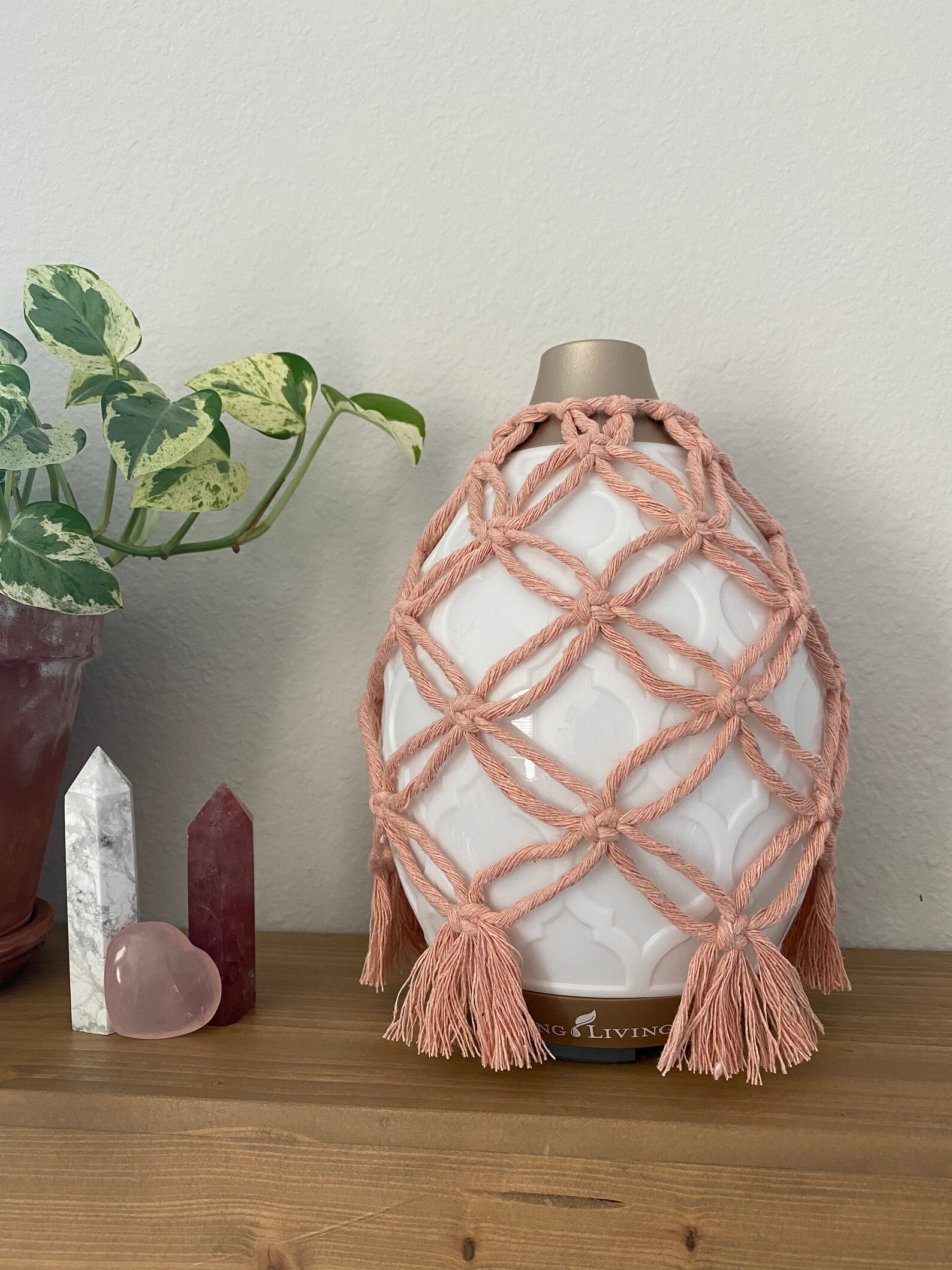Macrame Diffuser Cover // Blush - Etsy