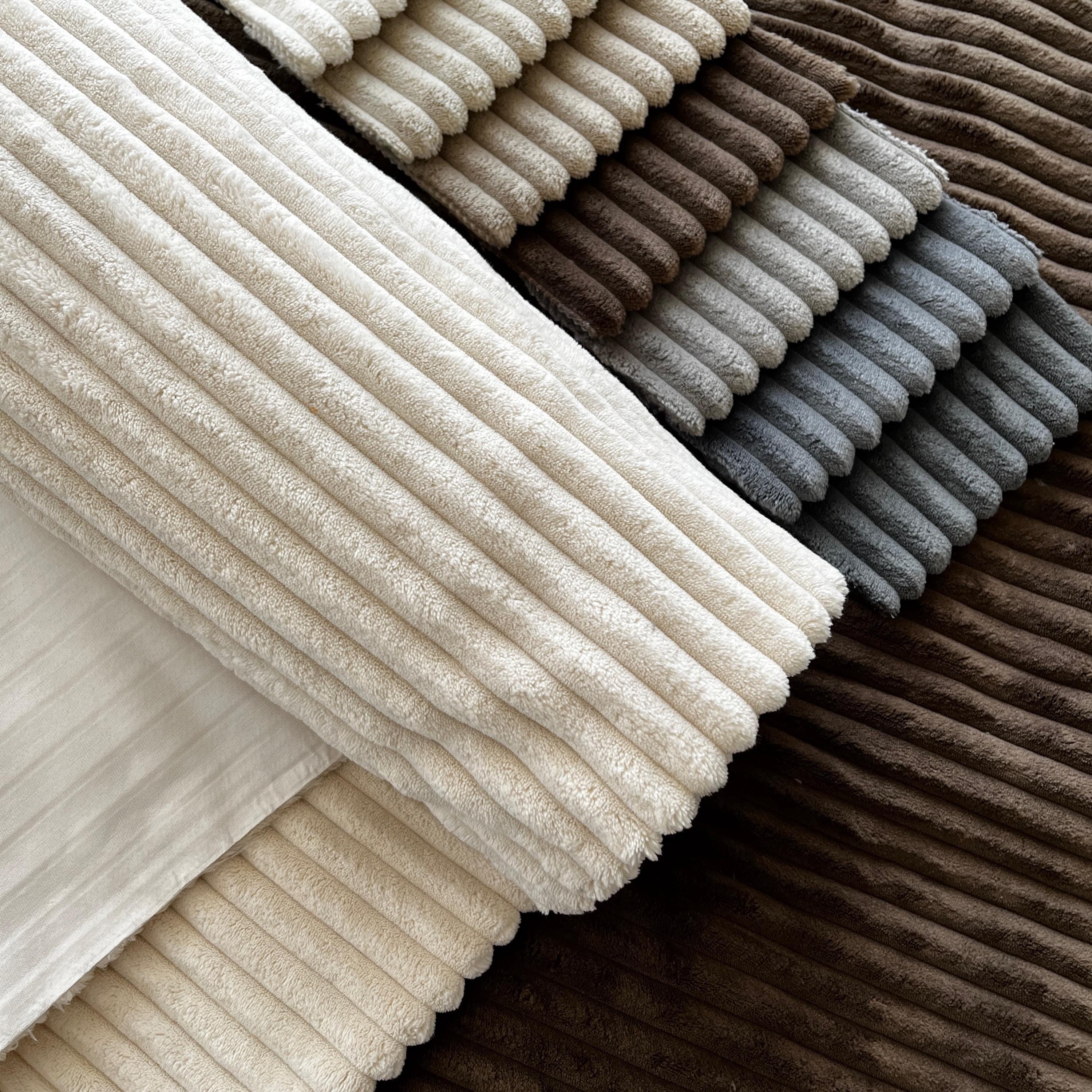 Corduroy Upholstery Fabric by the Yard, Home Decor Chair Sofa Velvet ...