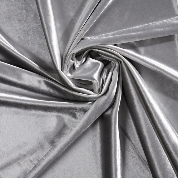 Silver Gray Luxury Velvet Fabric Upholstery Fabric by the - Etsy