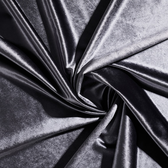 Dark Gray Velvet Upholstery Fabric by the Yard Luxury Velvet - Etsy