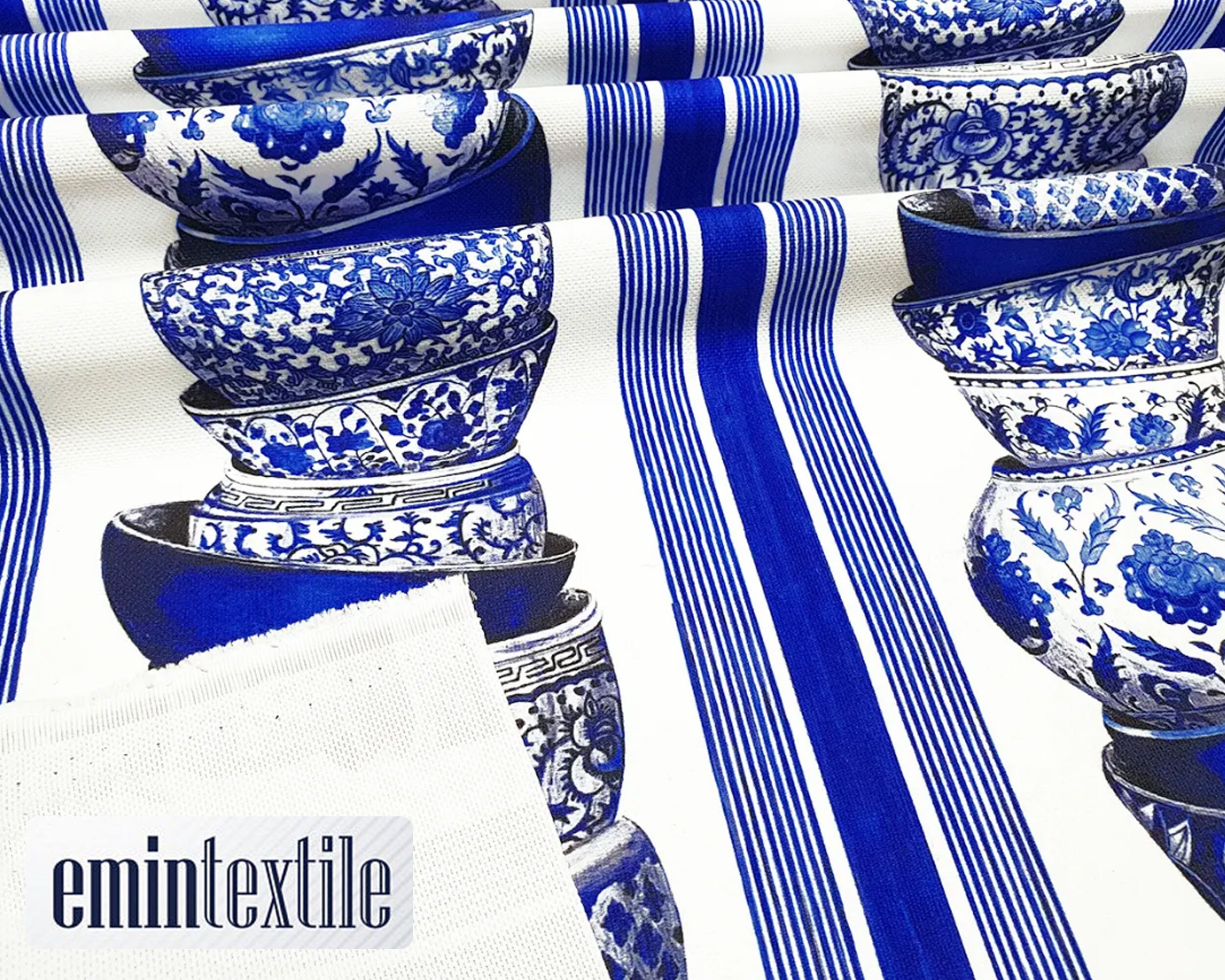 Blue White Fabric Sofa Couch Chair Upholstery Fabric Blue - Etsy