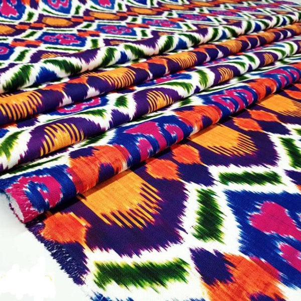 Ikat Fabric by the Yard - Etsy