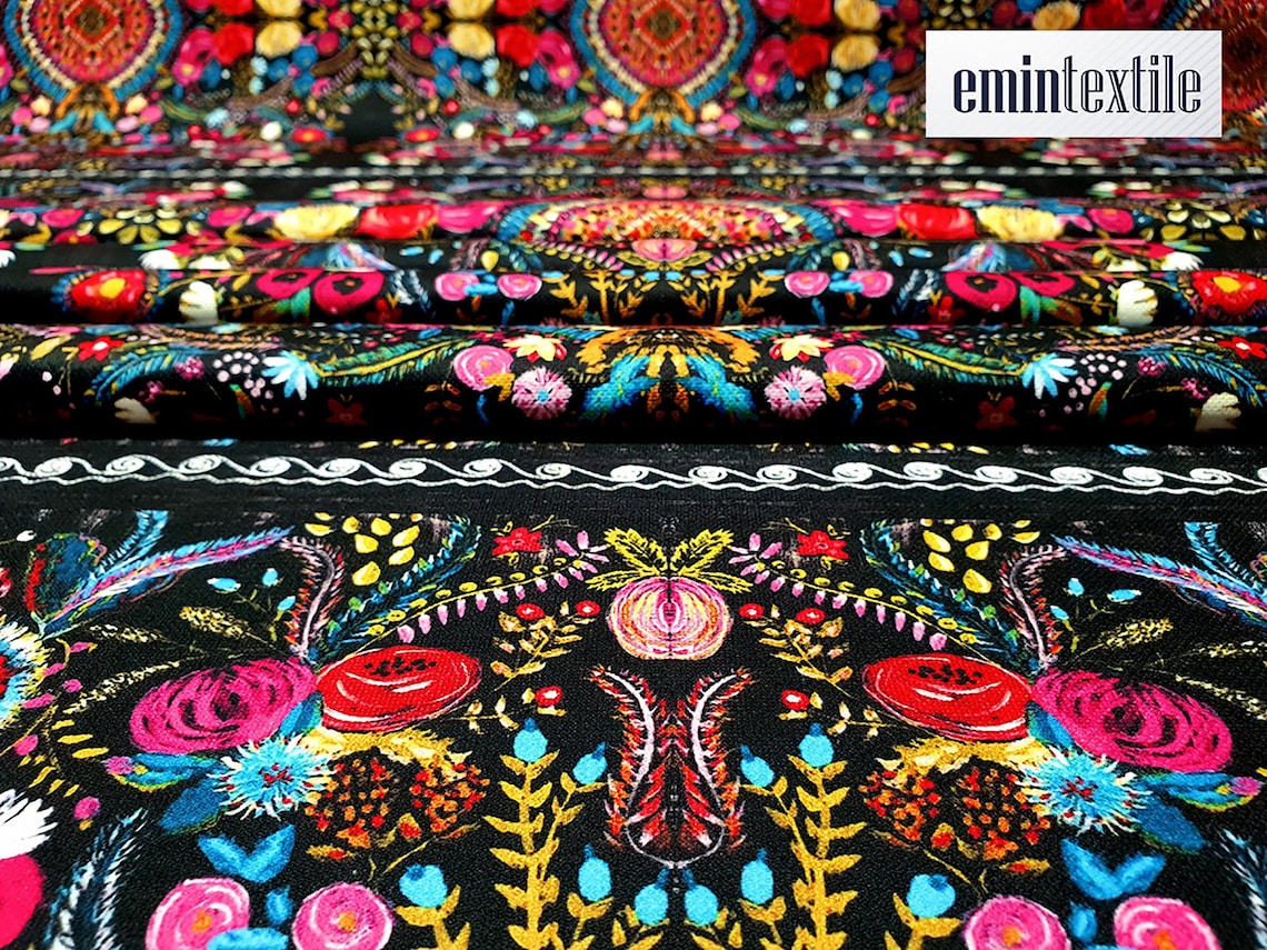 Bohemian Fabric Indian Outdoor Fabric by the Yard African | Etsy