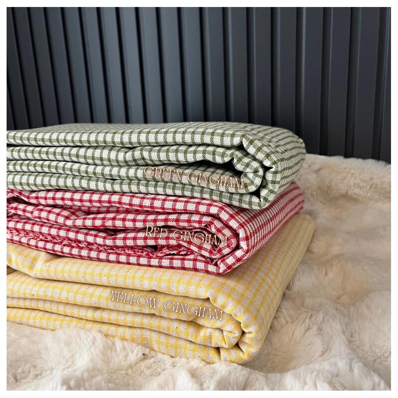 Gingham Fabric - Etsy