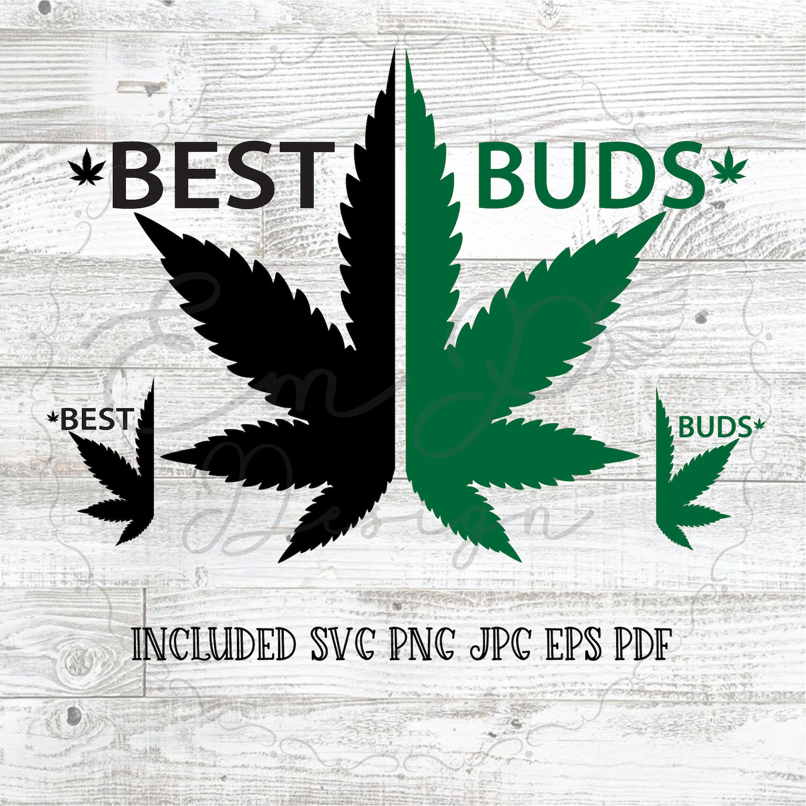 Best Buds Matching Weed Marijuana Svg Weed Svg Bestfriends | Etsy