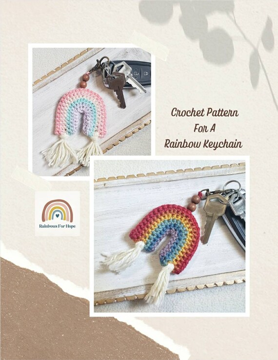 Rainbow Keychain Crochet Pattern PDF Download Pattern for - Etsy