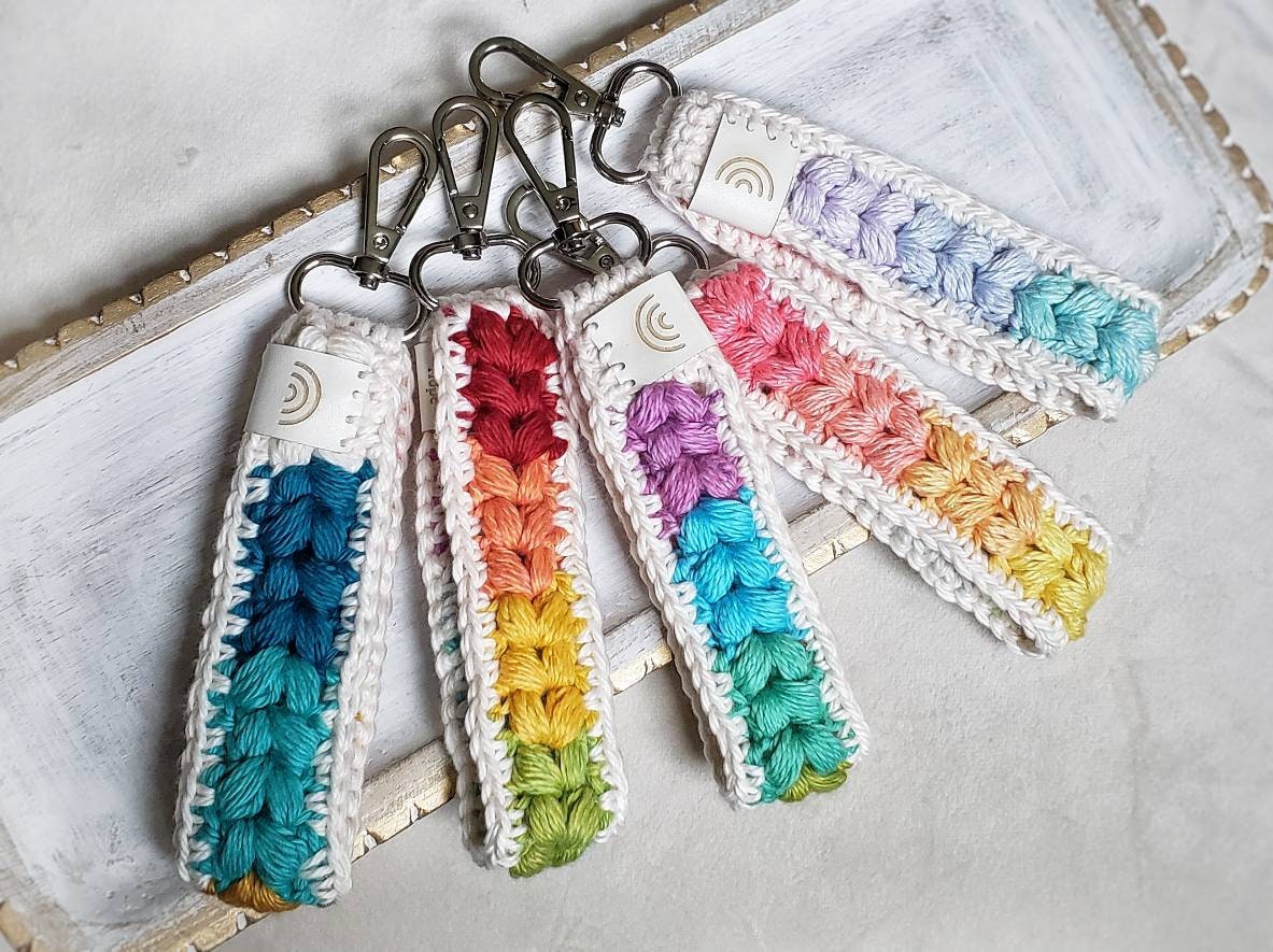 Crochet Wristlet Pattern Pattern for a Crochet Keychain - Etsy