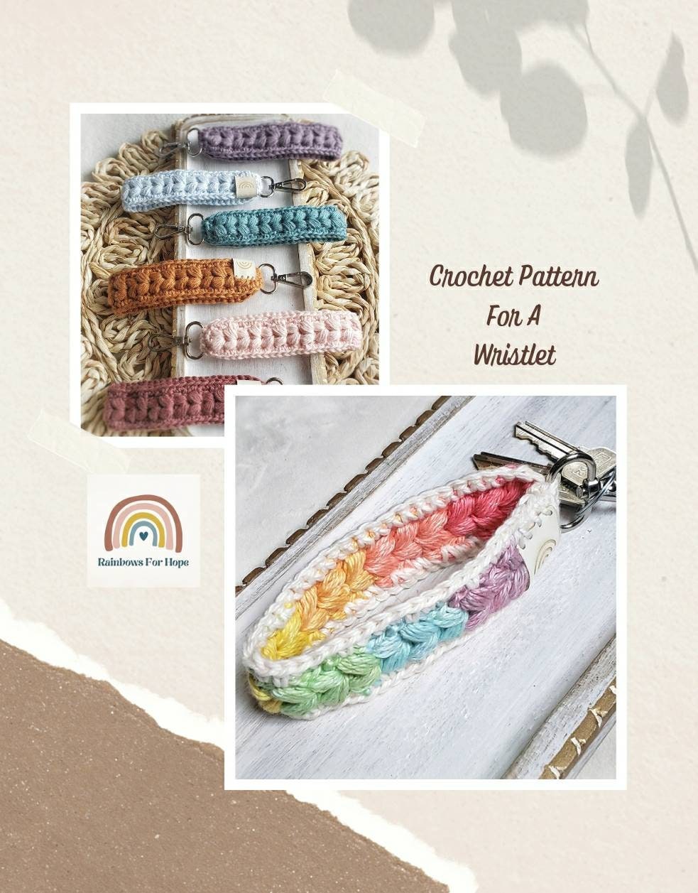 Crochet Wristlet Pattern Pattern for a Crochet Keychain - Etsy