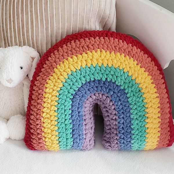 Rainbow Pillow - Etsy