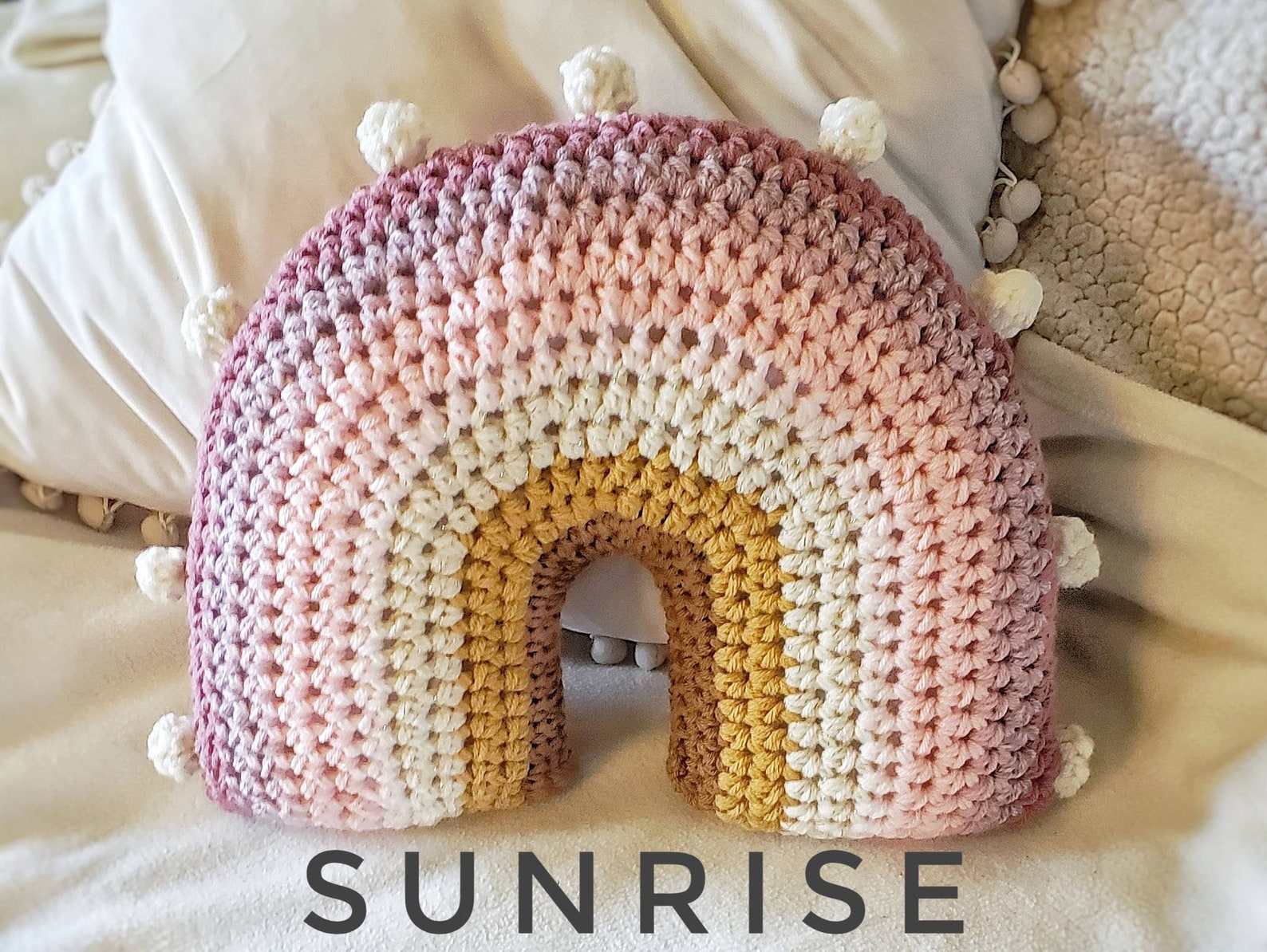 Rainbow Pillow Rainbow Shaped Throw Cushion Boho Nursery - Etsy