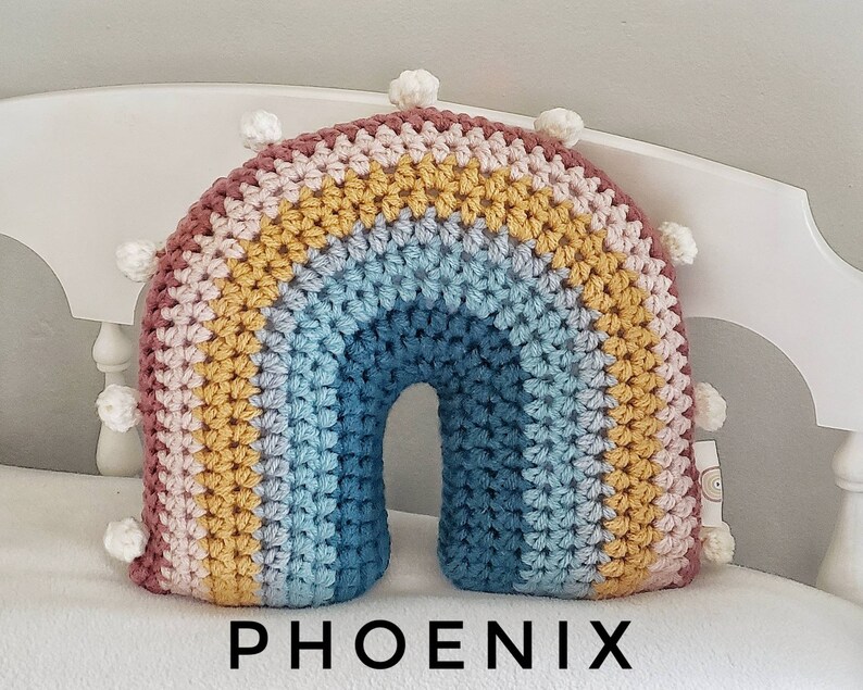 Rainbow Pillow Rainbow Shaped Throw Cushion Boho Nursery - Etsy