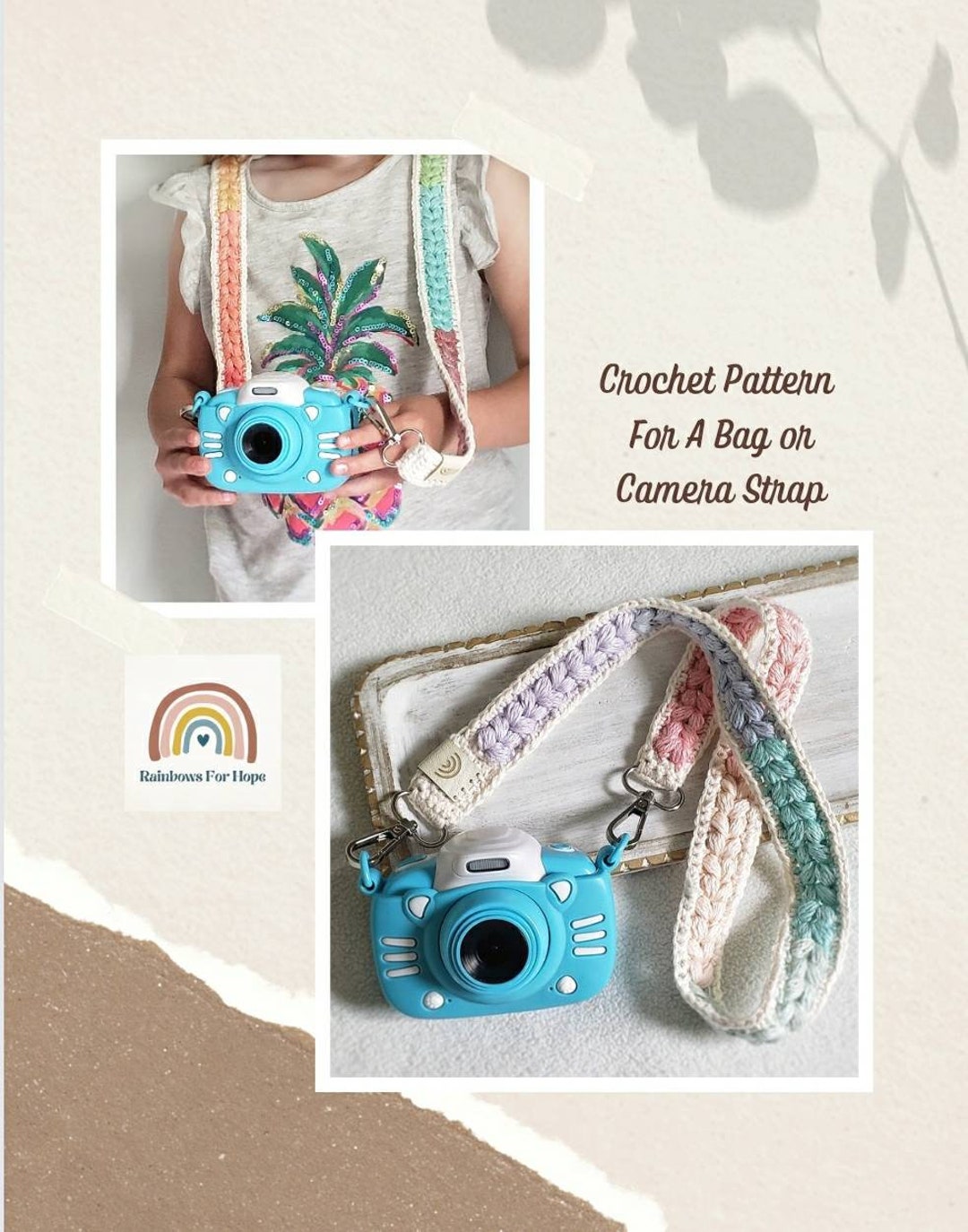 Crochet Camera Strap Pattern: Cotton Yarn Lanyard (PDF Pattern) - Etsy