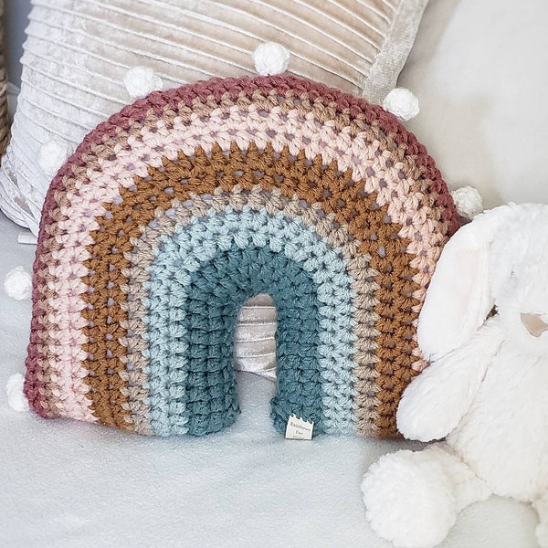 Boho Rainbow Pillow - Etsy
