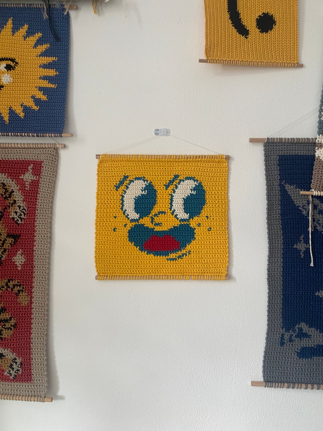 Vintage Character Face Tapestry PATTERN DOWNLOAD - Etsy