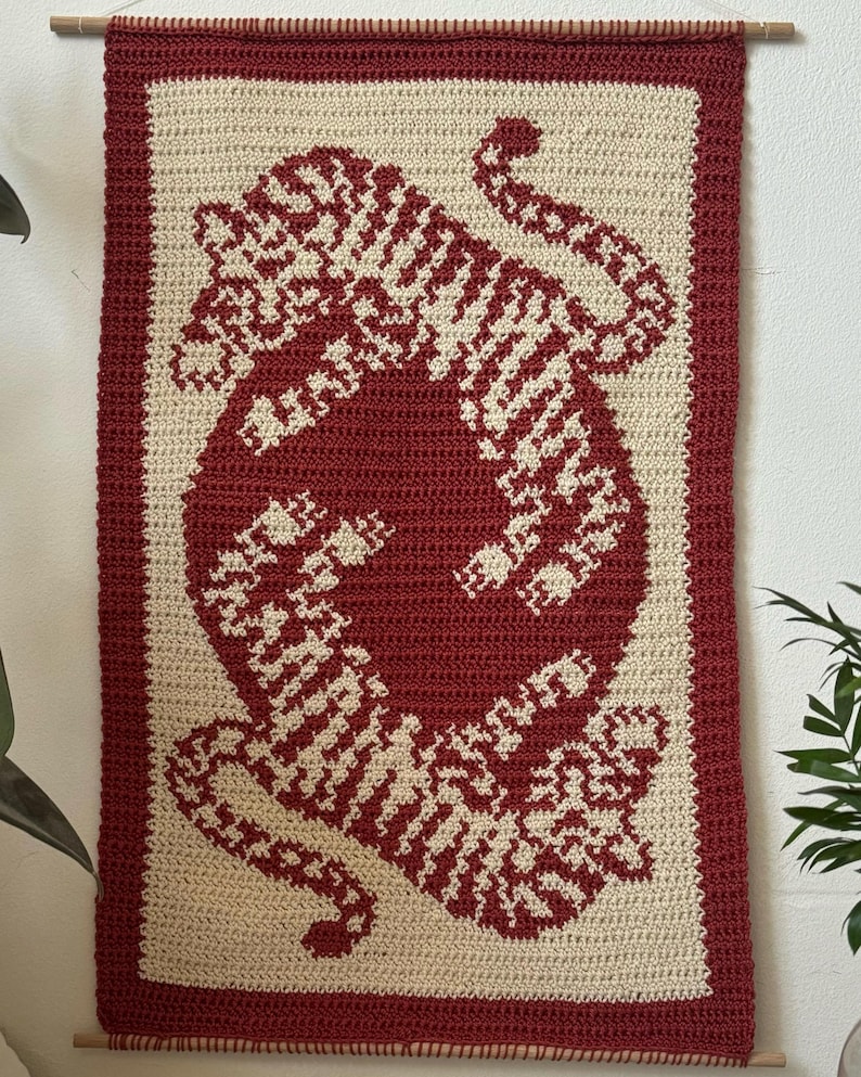 Twin Tigers Tapestry Grid PATTERN DOWNLOAD - Etsy