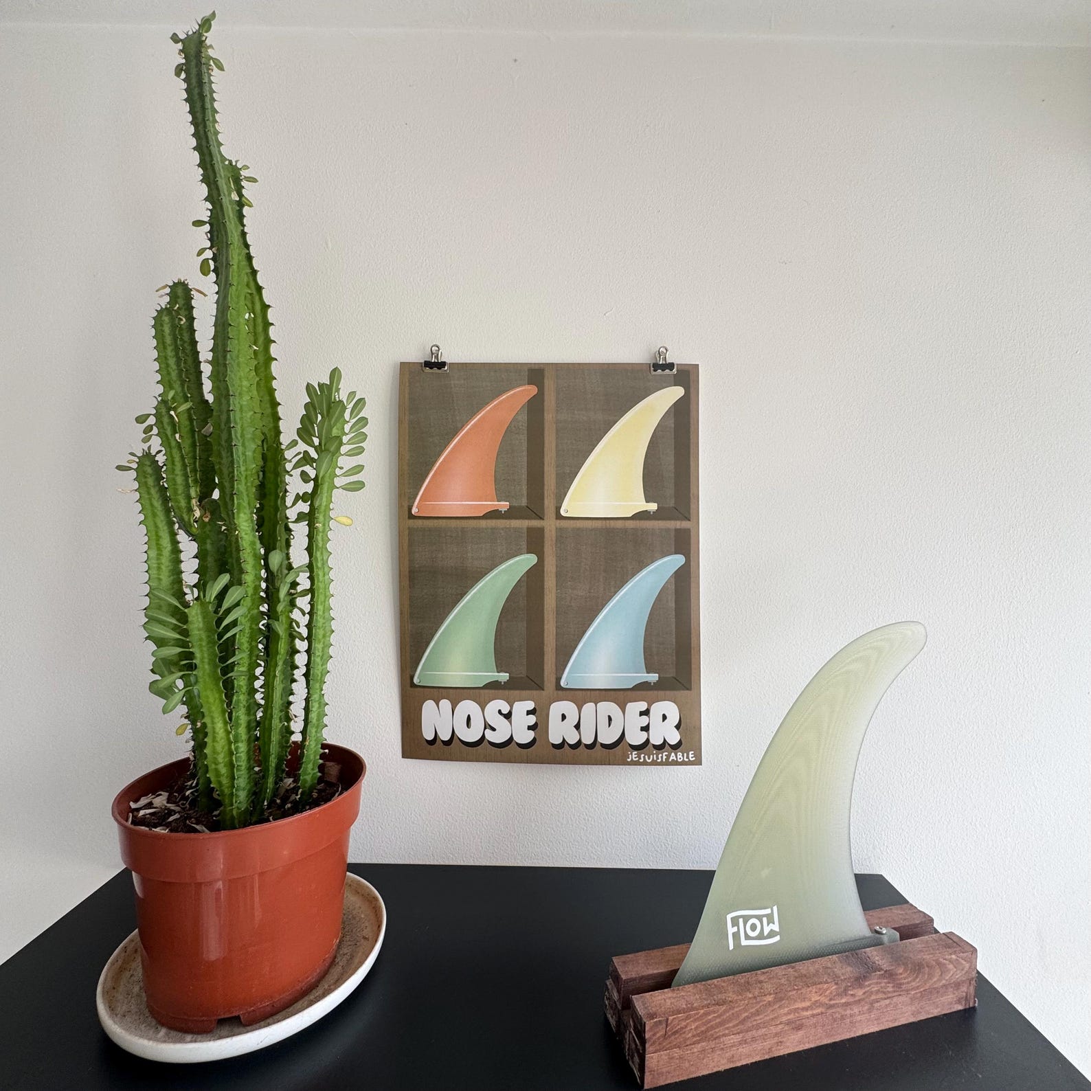 Surf Poster // SINGLE FINS (dark) // NOSERIDER - Etsy