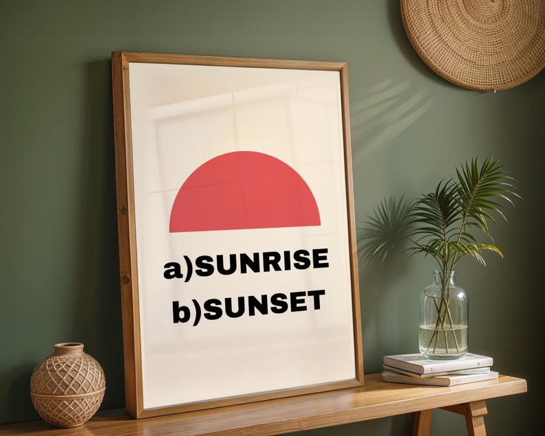 SUNRISE/SUNSET PDF Printable Poster - Etsy
