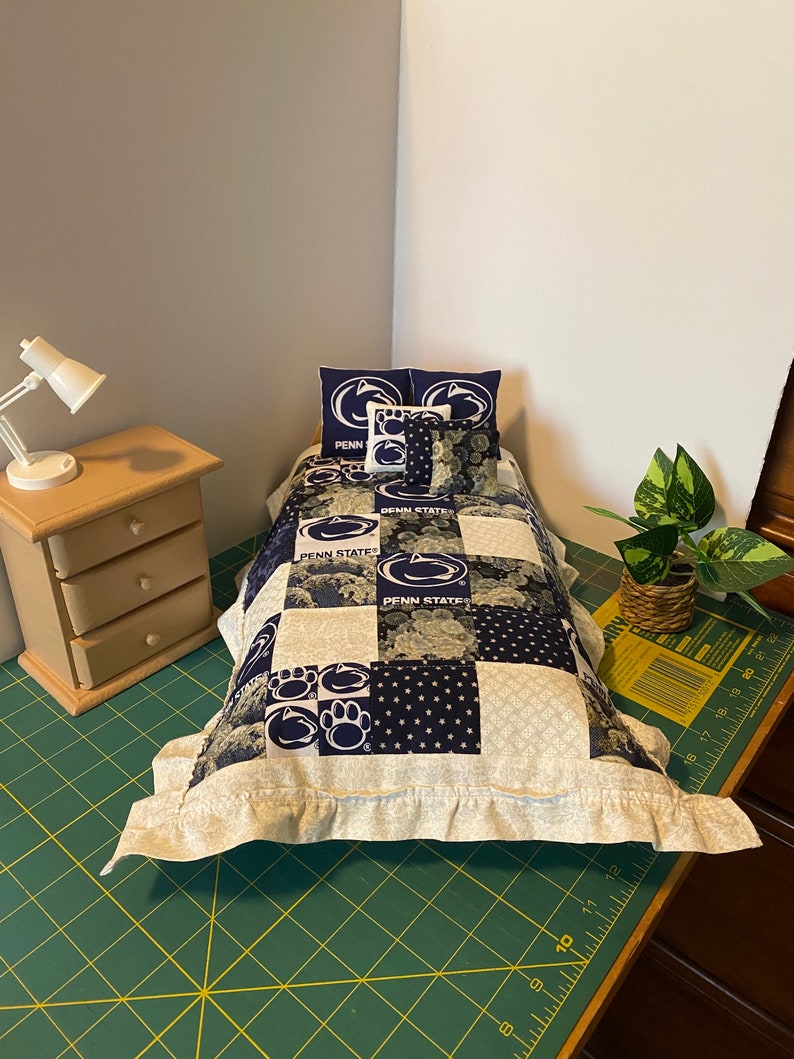 Penn State University Team Colors in a Handmade Miniature Quilt Set ...