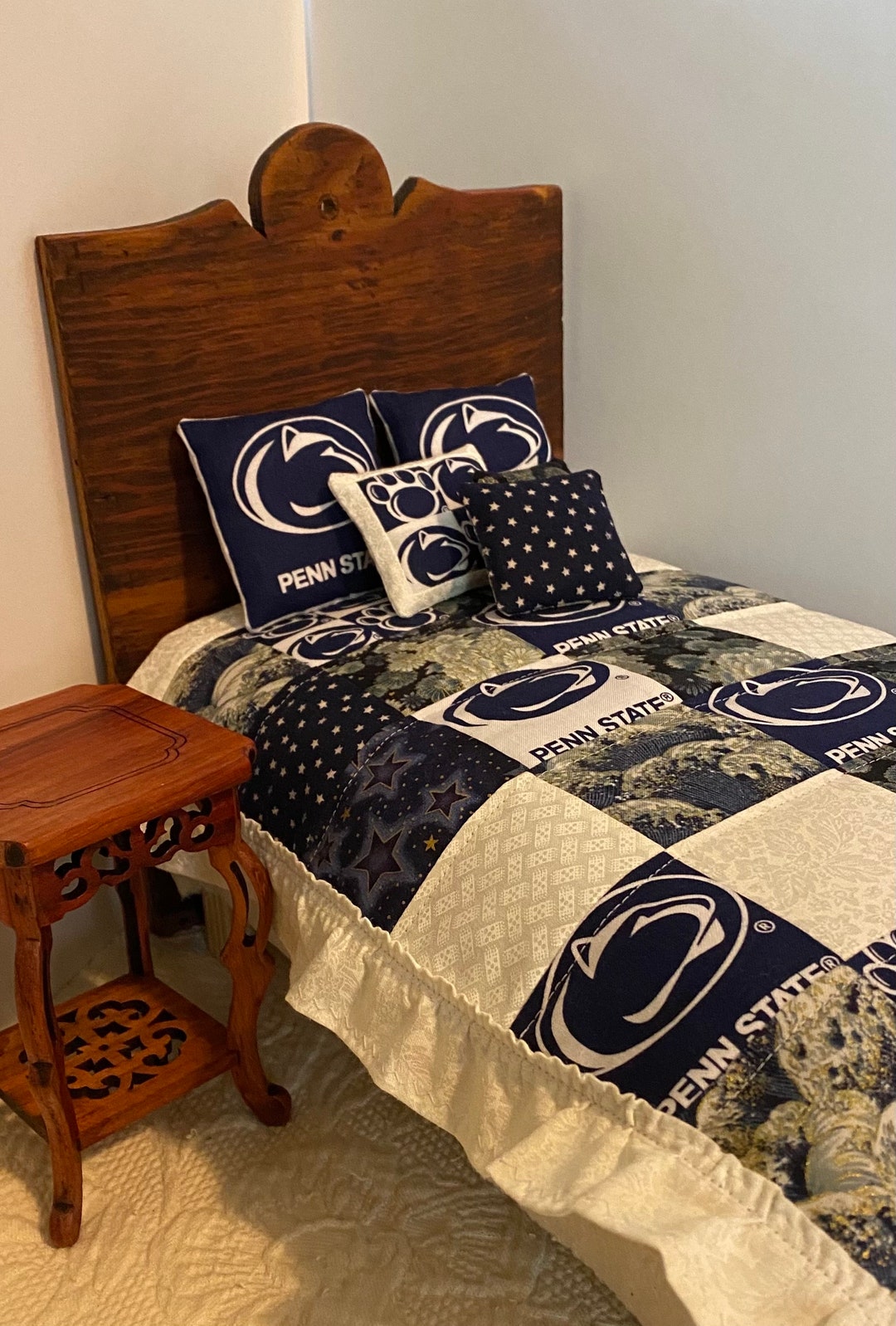 Penn State University Team Colors in a Handmade Miniature Quilt Set ...
