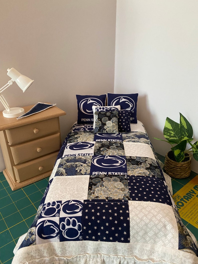 Penn State University Team Colors in a Handmade Miniature Quilt Set ...